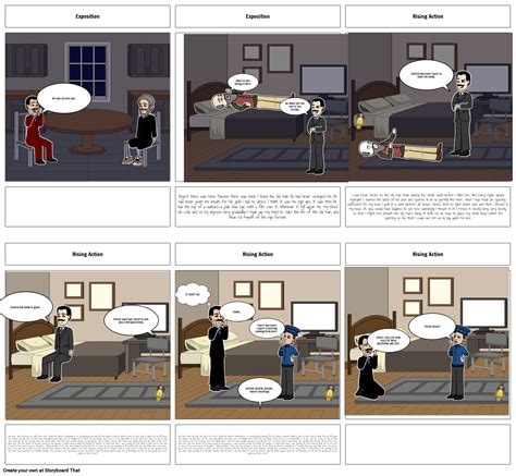 tell tale heart comic strip storyboard by 91e3c60b