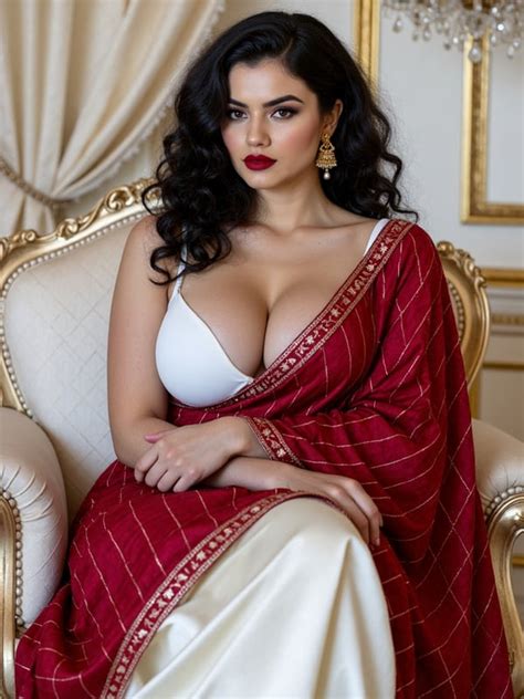 Indian Royal Portrait Red Saree A Tensor Art Tensor Art