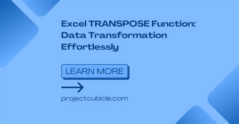 Excel Transpose Function Data Transformation Effortlessly