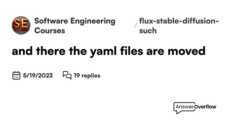 and there the yaml files are moved software engineering courses