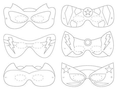 Superhero Mask Coloring Pages Coloring Nation