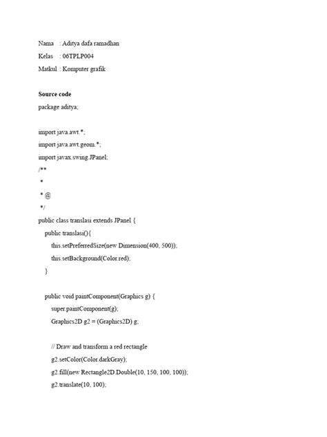 Aditya Dafa Komputer Grafik Struktur 8 Pdf Software Engineering Euclidean Plane Geometry