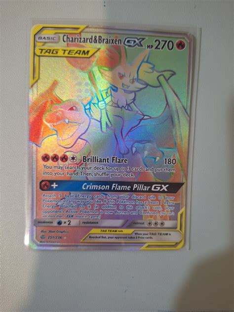 Rainbow Charizardandbraxian Gx Hobbies And Toys Toys And Games On Carousell
