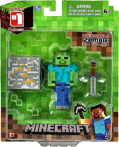 Minecraft Series 1 Zombie Action Figure Overworld Jazwares Toywiz