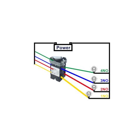 Latching 4no 4 Position Push Button Joystick Switch