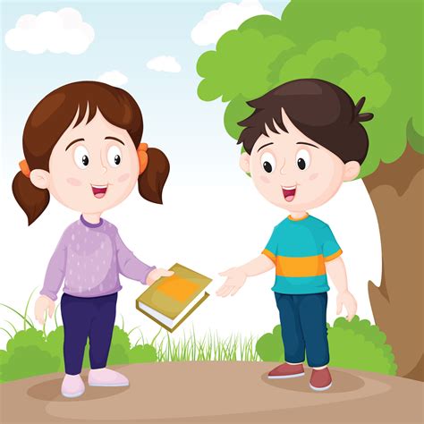 Sharing Books Clipart