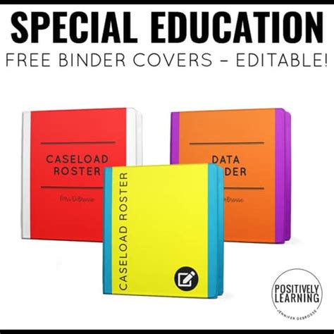 Iep Binder Cover Free And Editable For Special Education Organization