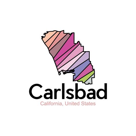 Carlsbad California City Map United States Modern Logo 24318447 Vector