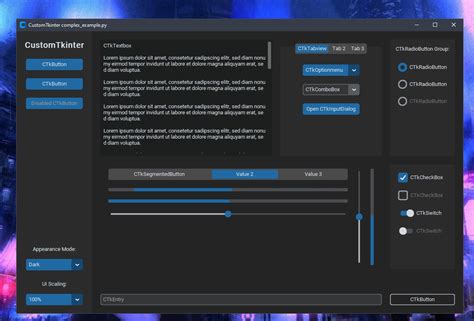 Современный дизайн Tkinter Custom Tkinter 2023 ВКонтакте