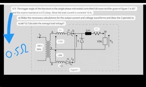 Solved S 3 The Trigger Angle Of The Thyristors In The