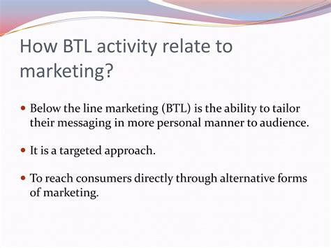 Marketing And How Atl And Btl Activity Relate To Marketing Mc