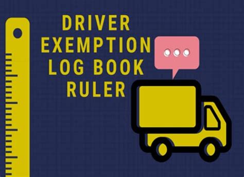 Driver Exemption Log Book Ruler Truckers Logbook To Record Every