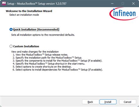Installing Modustoolbox™ Software Infineon Developer Community