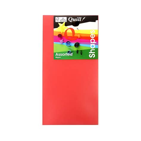 Quill Shapes Matte Rectangles 80gsm Assorted Colours Pack Of 360