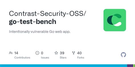 Github Contrast Security Oss Go Test Bench Intentionally Vulnerable Go Web App
