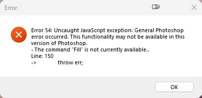 Error 54: Uncaught JavaScript exception (during co... - Adobe Community - 14288088