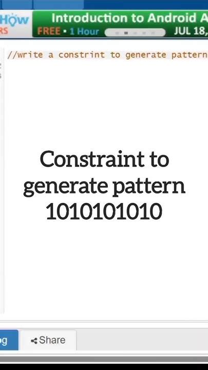 Sv Constraint Interview Series Pattern 1010101010 Vlsi Sv