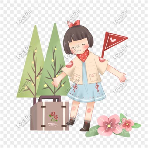 손으로 그린 행복 여행 그림 Png 일러스트 무료 다운로드 Lovepik