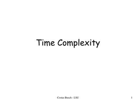 Ppt Time Complexity In Deterministic Turing Machines For Language Decidability Powerpoint