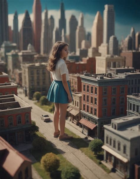 Giantess Girl In A Shrunken City By Dengts On Deviantart