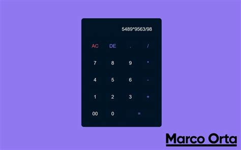 Crea Una Calculadora Usando Solo Javascript Marco Orta