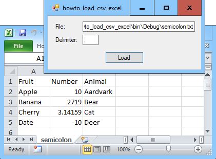 C Helper Load A Csv File In Excel In C