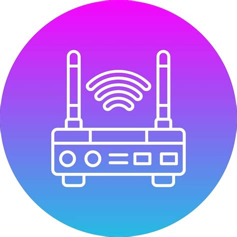 Icono Del Enrutador Wi Fi Vector Premium