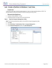 5 2 4 7 Lab Create A Partition In Windows 7 And Vista 1 Docx Lab Create A Partition In