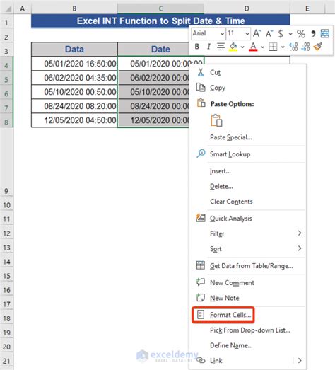 Split Date And Time Column In Excel 7 Easy Methods Exceldemy