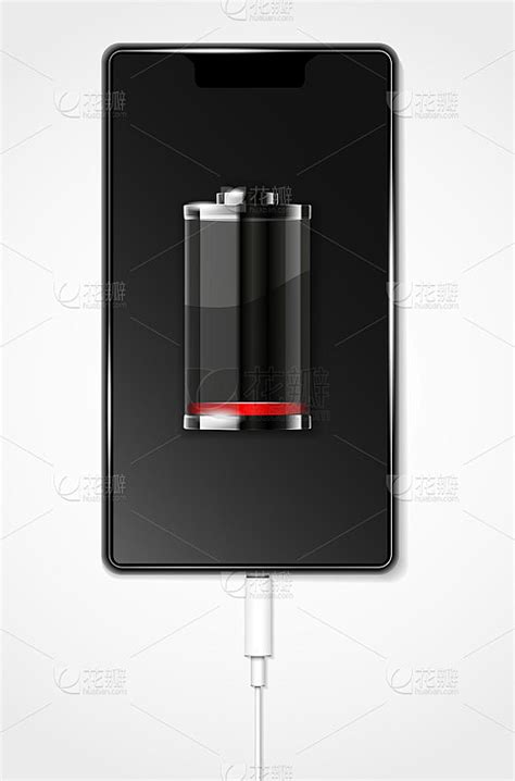摘要手机带有电池充电符号和电源线