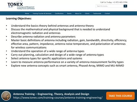 Antenna Engineering Training Theory Analysis And Design Ppt