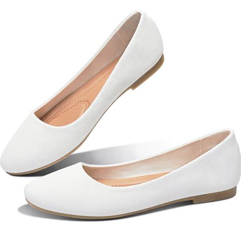 Obtaom Trendy Womens Closed Round Toe Ballet Flats Textile