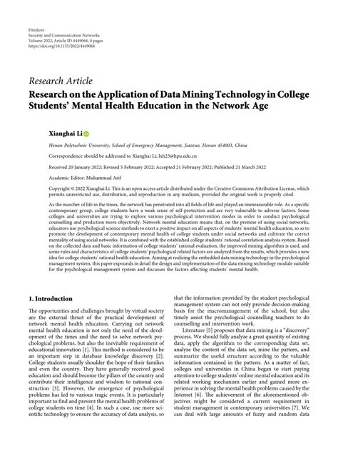 pdf research on the application of data mining technology in college