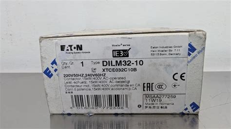 Eaton Dilm32 10 Contactor Xtce032c10b 220 240vac Coil Moeller 400v