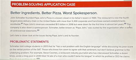 Solved Problem Solving Application Casebetter Ingredients