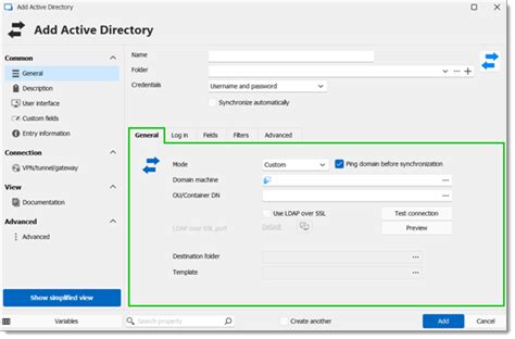 active directory synchronizer entry settings devolutions documentation