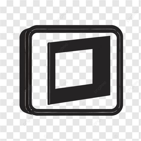 흰색 바탕에 검은색 직사각형 기호 벡터 흰색 배경에 주재하는 단순한 검은색 아이콘 그림자 없음 작은 프레임 중앙 Png 일러스트 및 벡터 에 대한 무료 다운로드