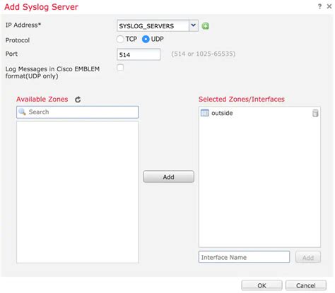 Cisco Fmc Ftd Syslog Netflow Configuration Technical Support