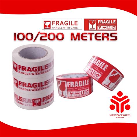 100m200m White Fragile Tape Red Fragile Tape Packaging Tape With Broken Glass Logo Shopee 100m200m White Fragile Tape Red Fragile Tape Packaging Tape With Broken Glass Logo Shopee