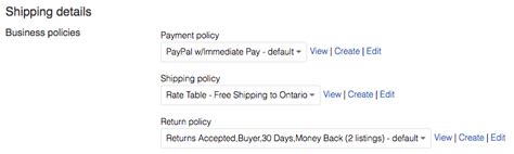 Shipping Rate Tables Seller Centre
