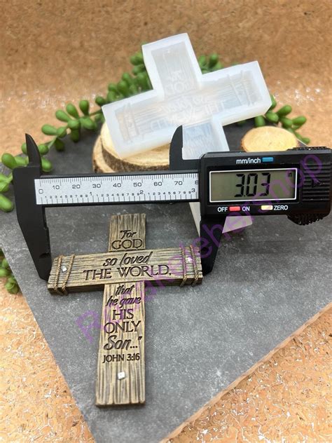 Cross With Psalms Written From The Bible Silicone Mold Fondant Resin