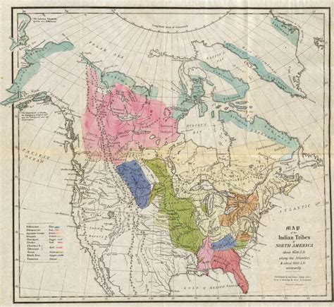 Indian Tribes In North America In 1600 Vintage Indian Tribes