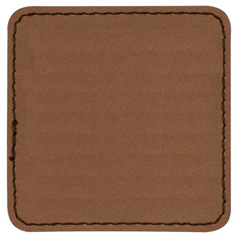 Blank Leather Hat Patches Square Laserable Leatherette Patch With