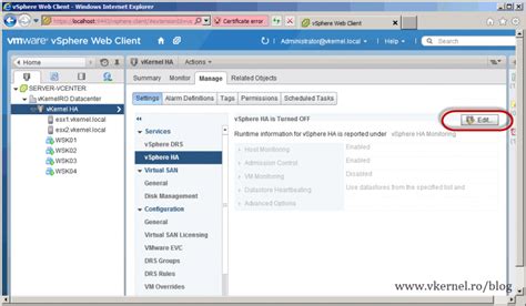 Configuring Vmware High Availability Vmha Adrian Costeas Blog