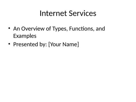 on a computer internet services presentation pptx