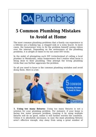 PPT - How to Fix Common Plumbing Leaks at Home PowerPoint Presentation - ID:13880950