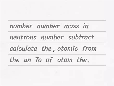 Subatomic Structure Unjumble