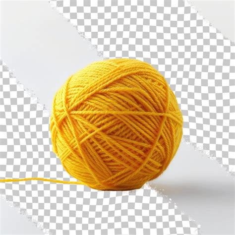 A Yellow Ball Of Yarn With A Yellow String On It Premium Ai Generated Psd