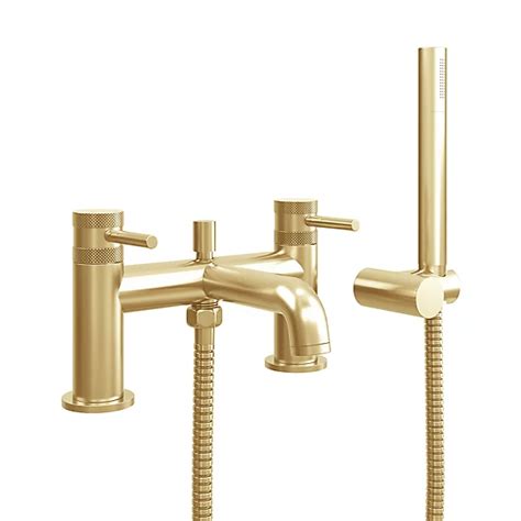 Bubly Bathrooms Brushed Brass Bath Shower Mixer Tap Premium Brassware