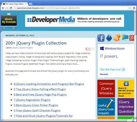 Top 10 Resources For Jquery Plugins